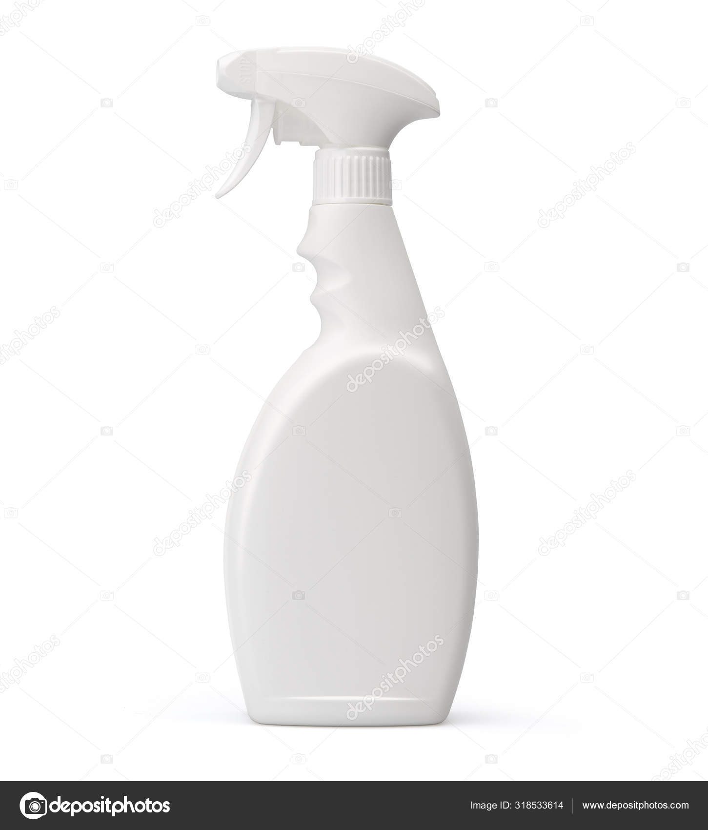 White plastic spray bottle isolated on white background — Stock Photo ...
