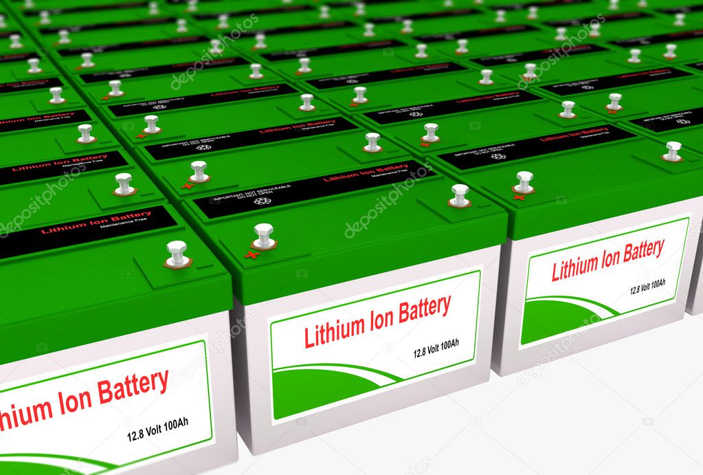Lithium Ion Battery Bank Stock Photo by ©befehr 127593464