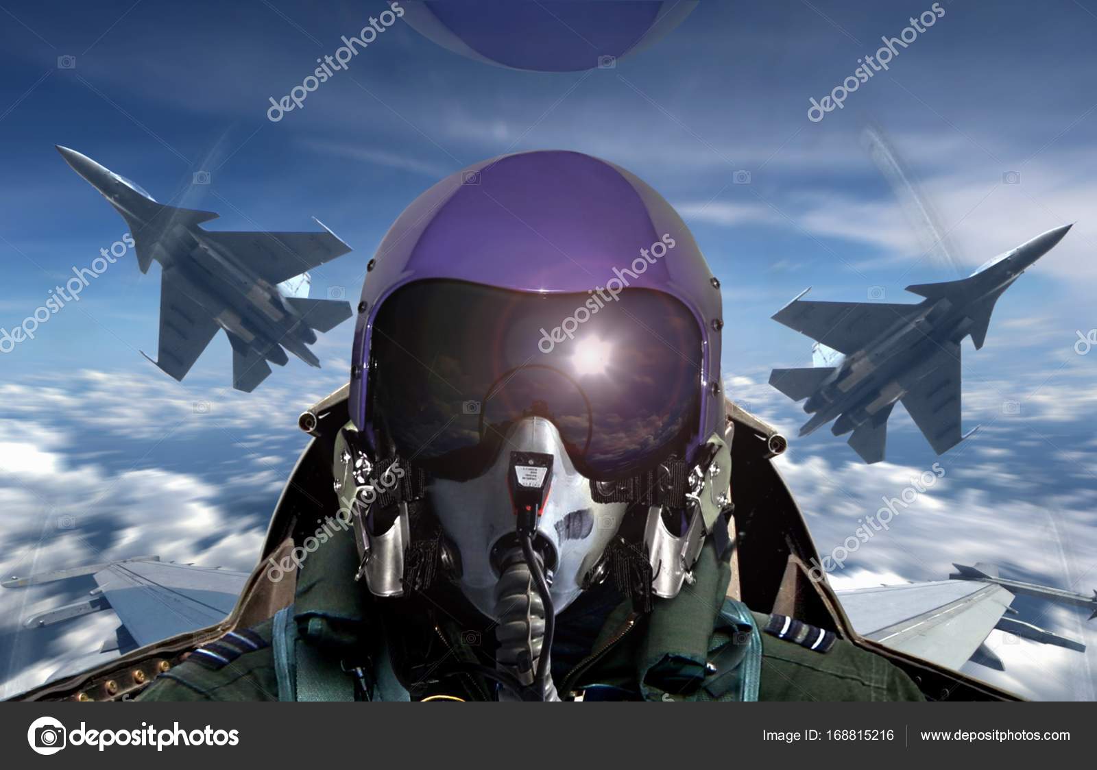 Fighter pilot cockpit view during sunrise Stock Photo by ©razihusin ...