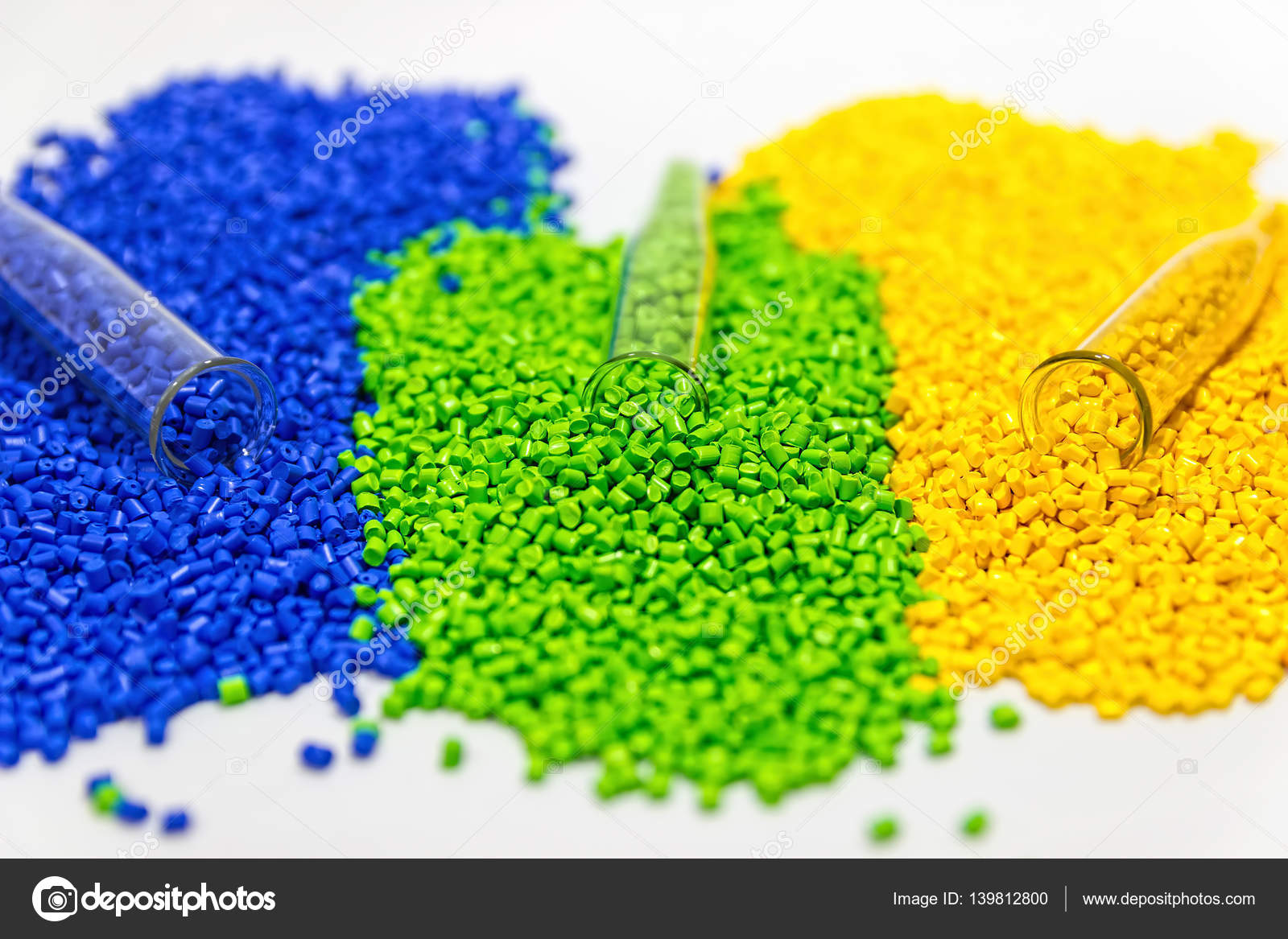 Polymeric dye. Colorant for plastics. Pigment in the granules. Stock ...