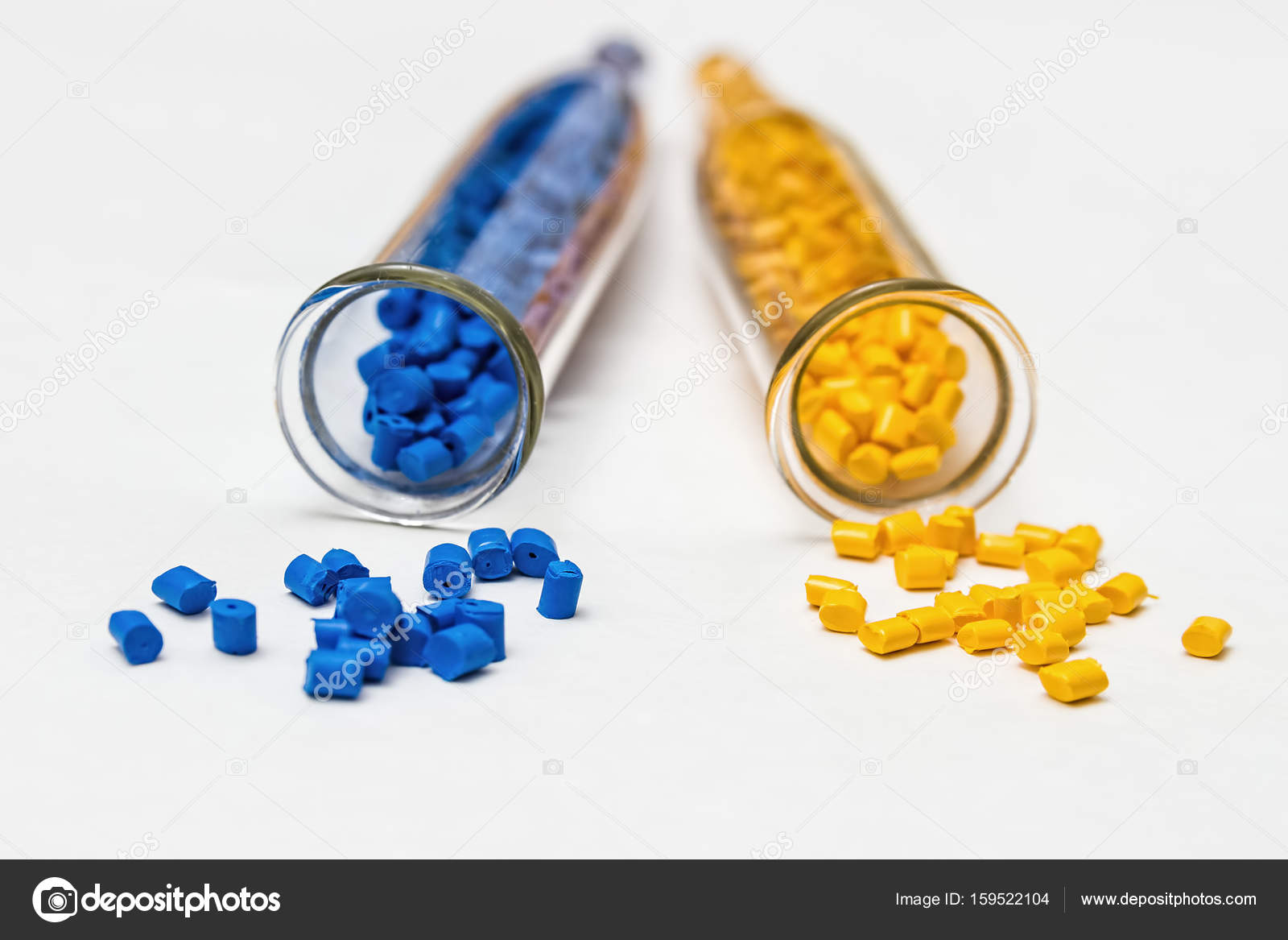Polymeric dye. Colorant for plastics. Pigment in the granules. Stock ...