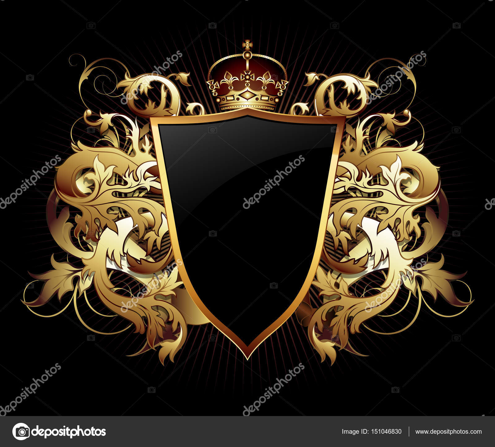 Decorative background with shield Stock Vector by ©kjolak 151046830