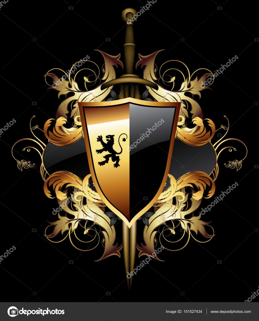 Decorative background with shield Stock Vector Image by ©kjolak #151527434