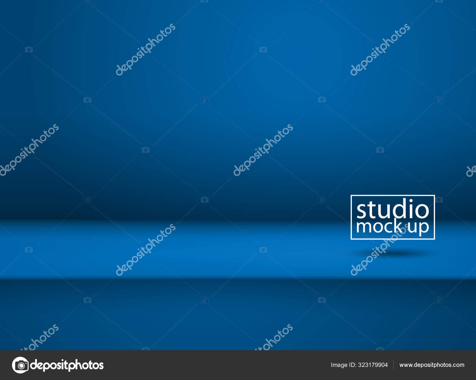 Empty blue background for product display. Vector abstract volu Stock ...