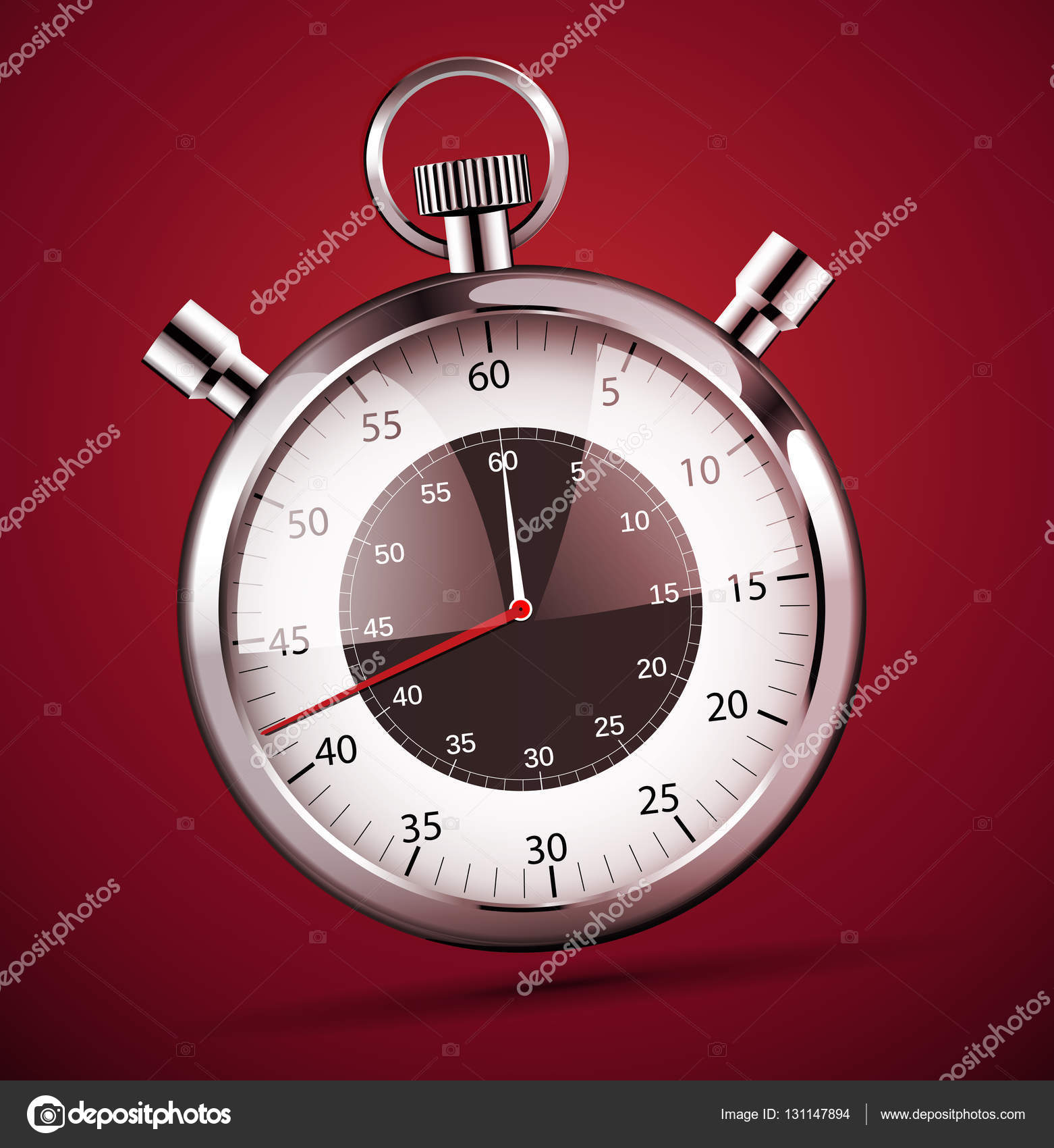 Stopwatch on red background Stock Vector Image by ©kosecki #131147894