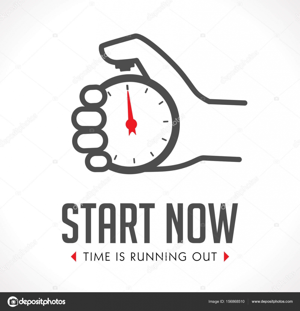 Logo - stopwatch in hand - start concept Stock Vector by ©kosecki 156868510