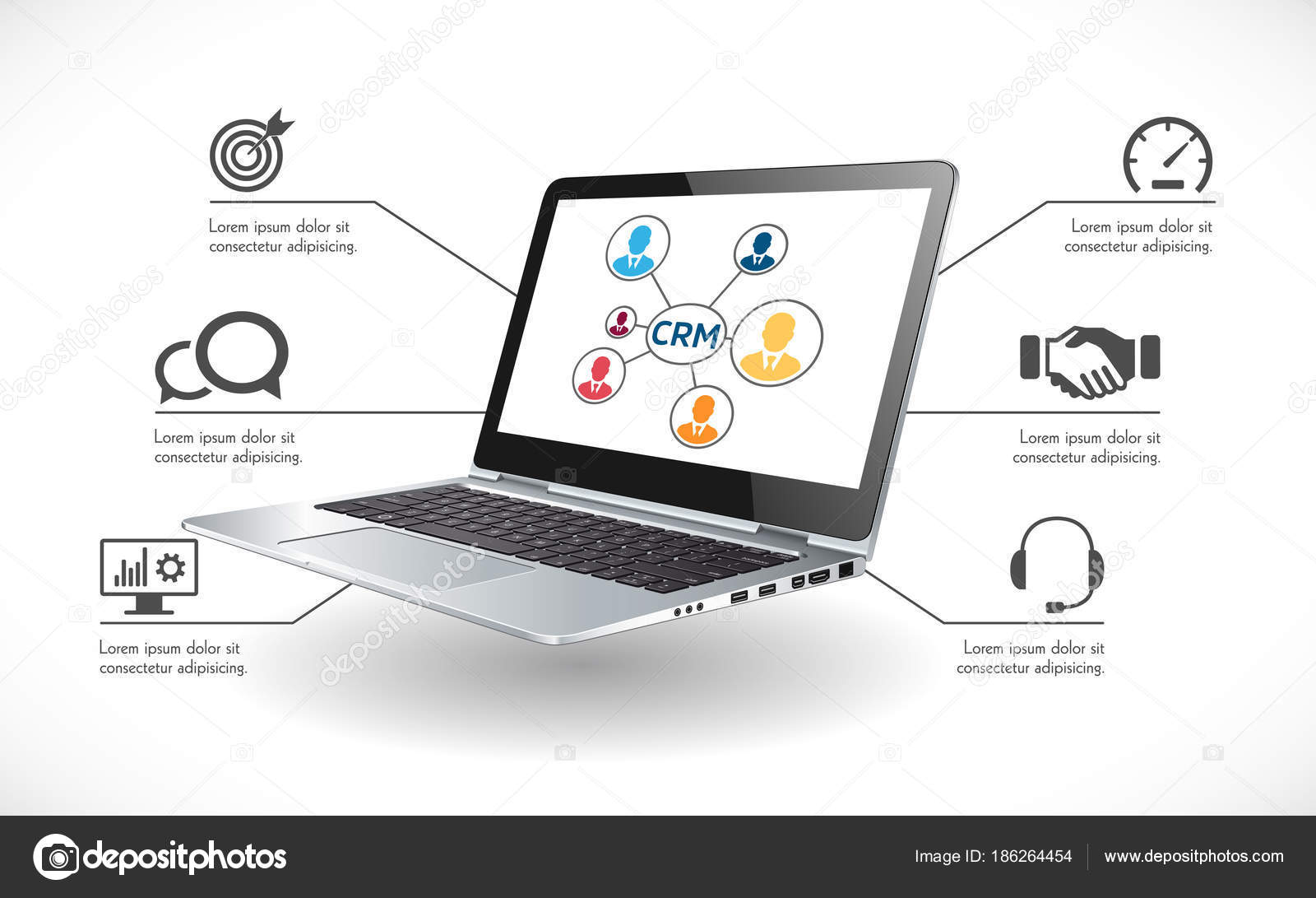 Crm Software Concept Customer Relationship Management System Stock ...