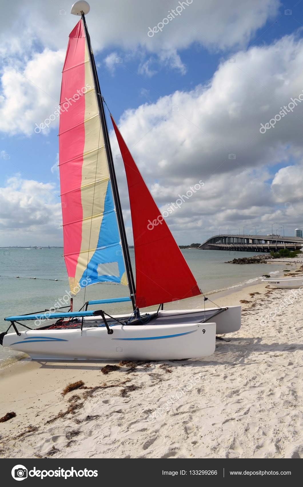 Small Catamaran Sailboat