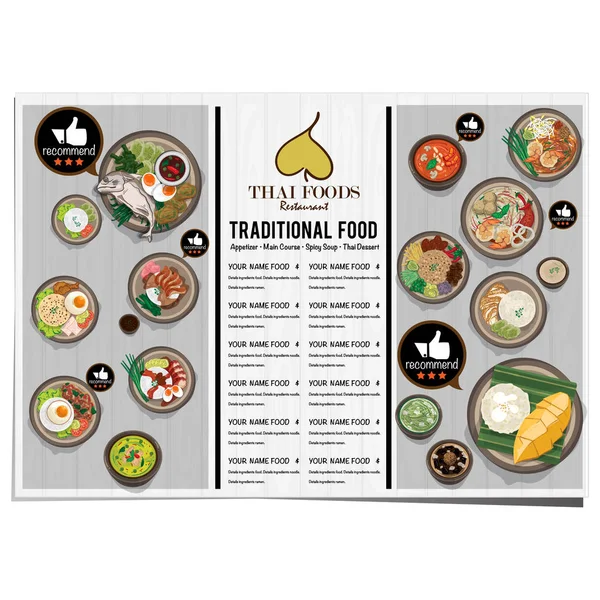Menu Thai Food Design Template Graphic Stock Vector Image by ©foontntd ...