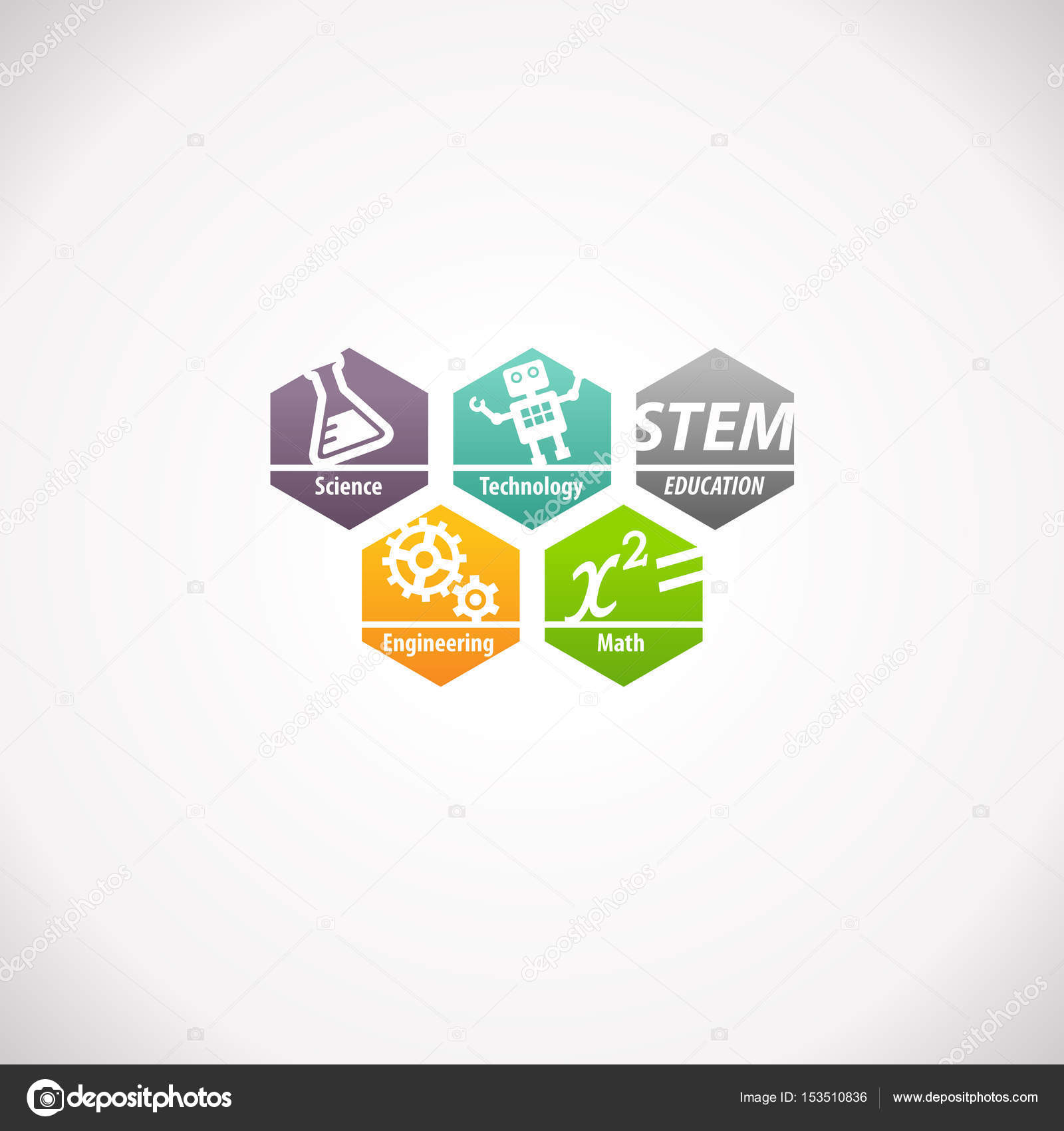 STEM Education Concept Logo. Science Technology Engineering Mathematics ...