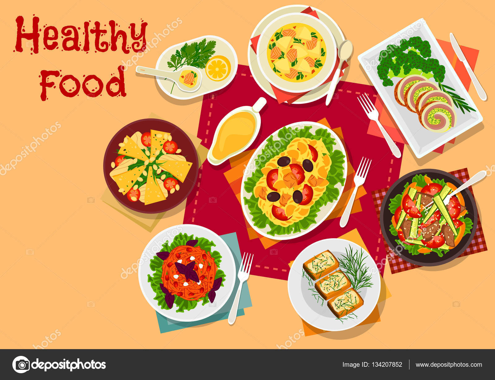 Tasty dinner dishes icon for food theme design Stock Vector by ...