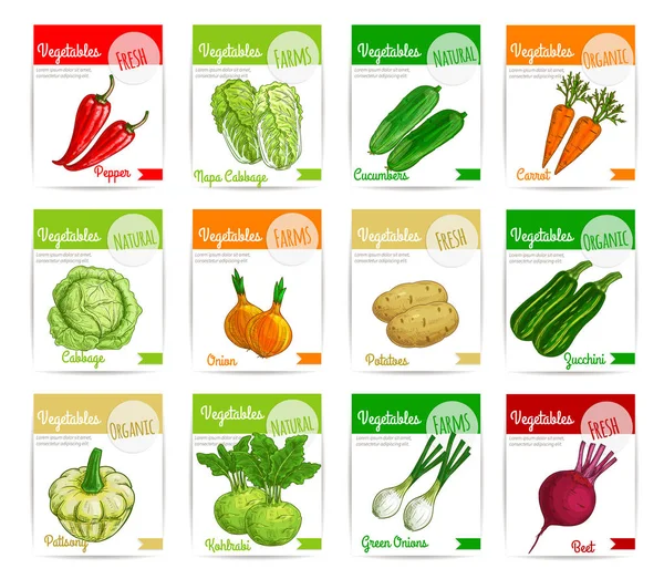 Vegetables veggies vector price cards labels set Stock Vector Image by ...