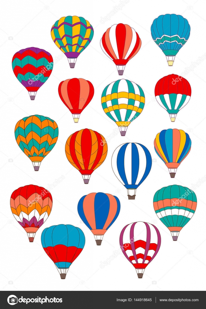 Air balloon vector isolated icons set Stock Vector Image by ©Seamartini ...
