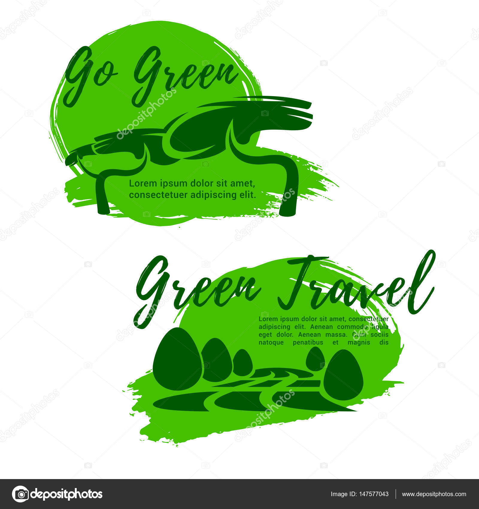 Ecotourism and go green symbol for travel design Stock Vector Image by ...