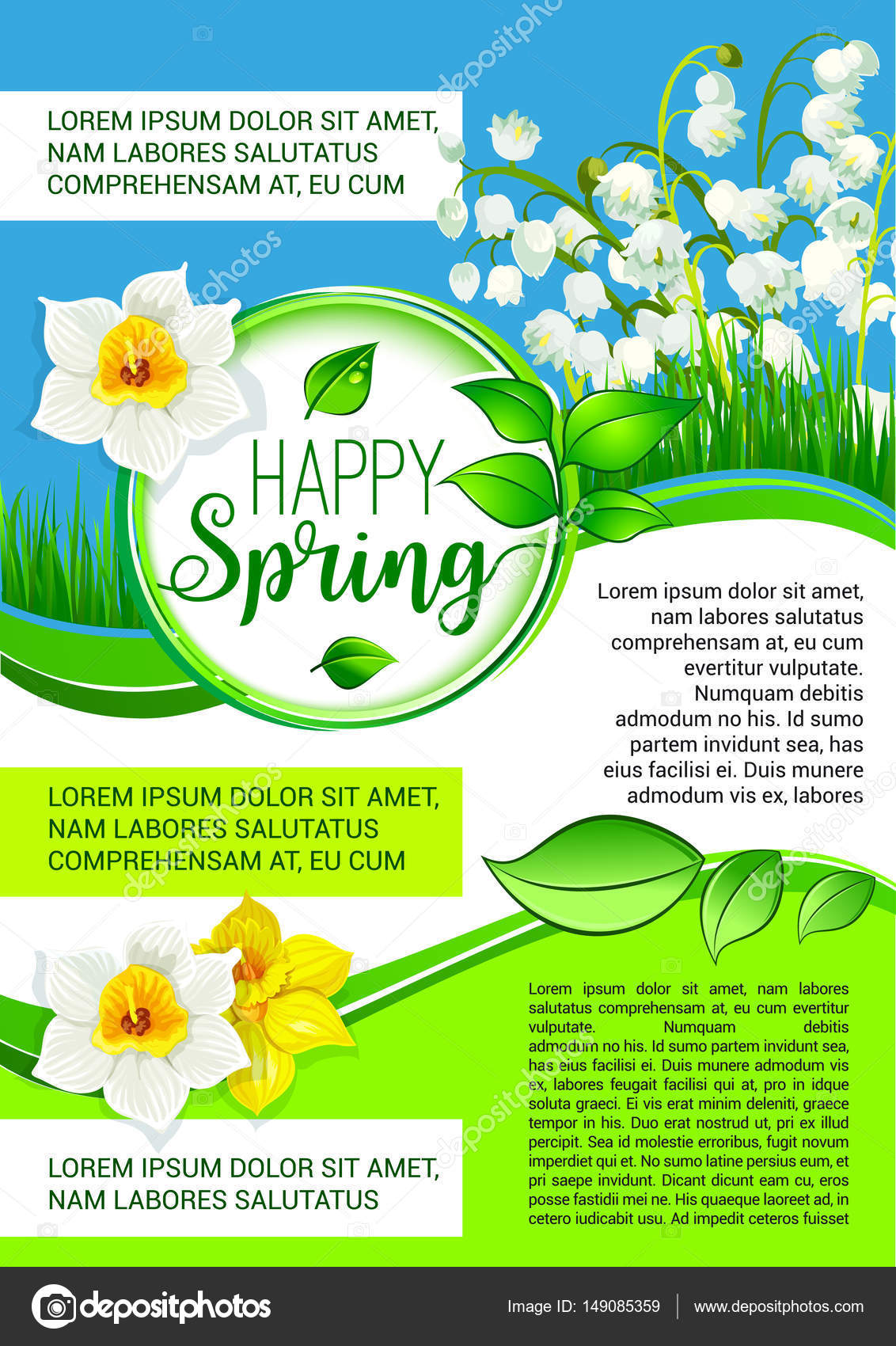 Vector poster for spring holiday greetings Stock Vector Image by ...