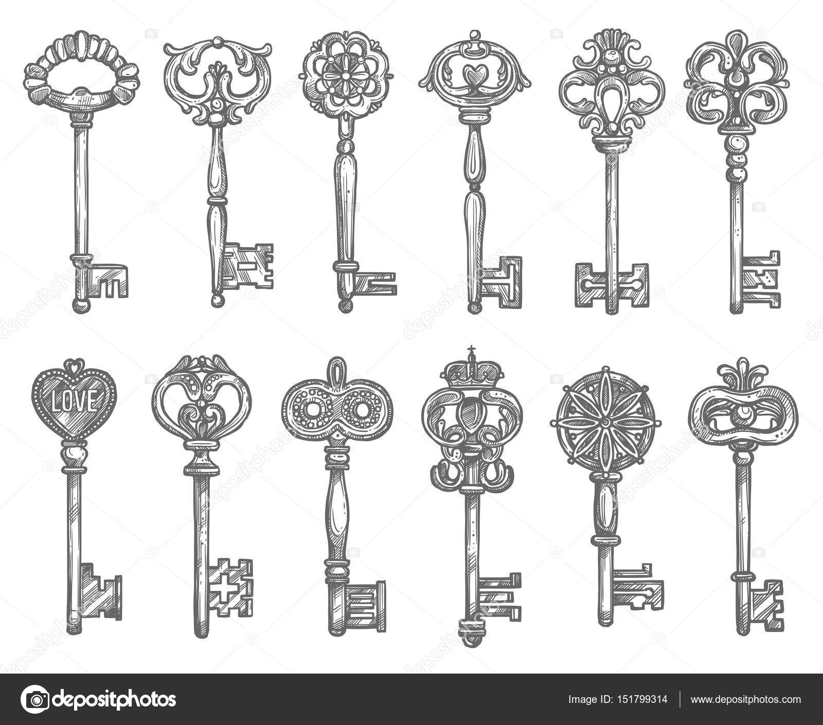 Antique Skeleton Key Tattoo
