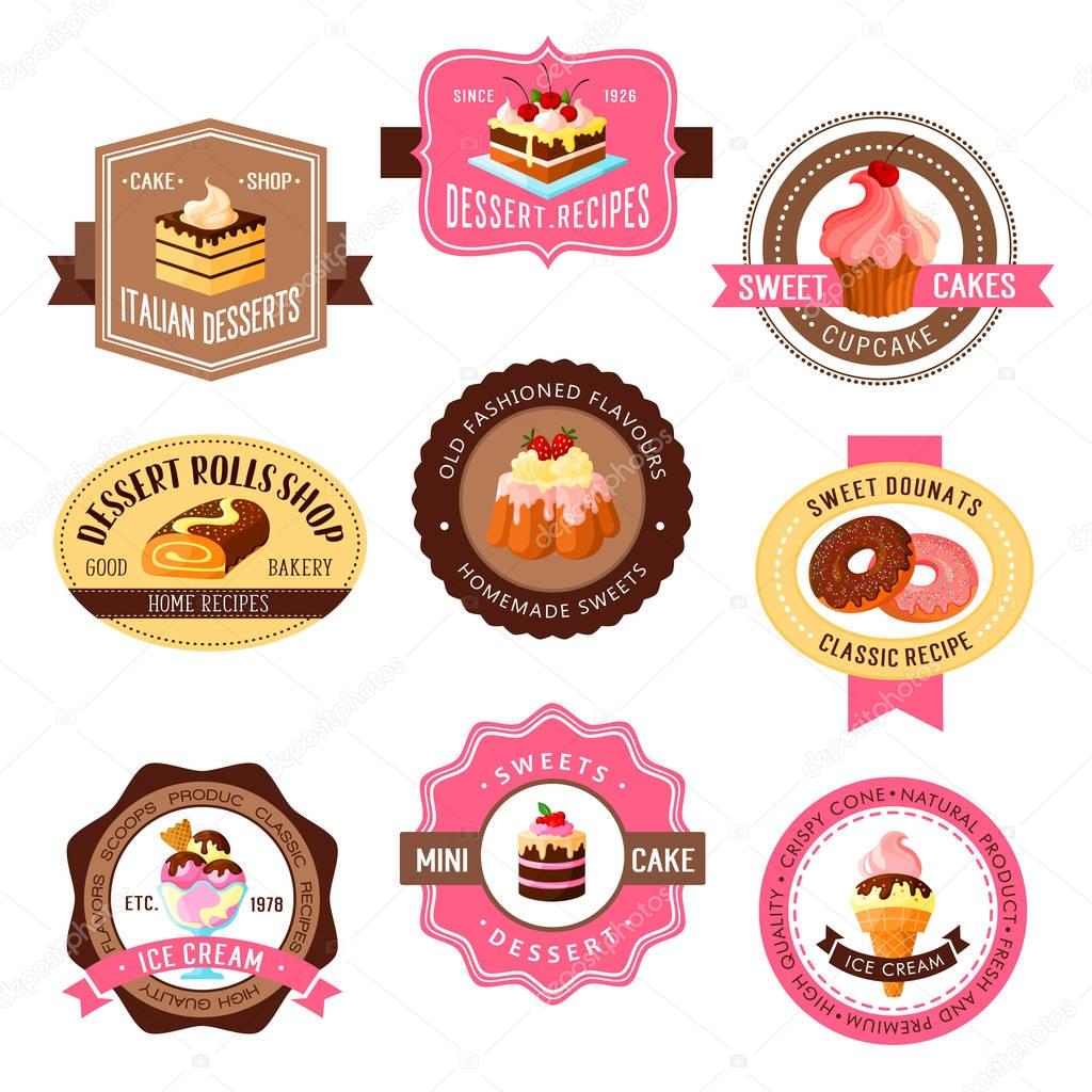 Conjunto De Iconos Vectoriales Para Pasteles De Postre 2024