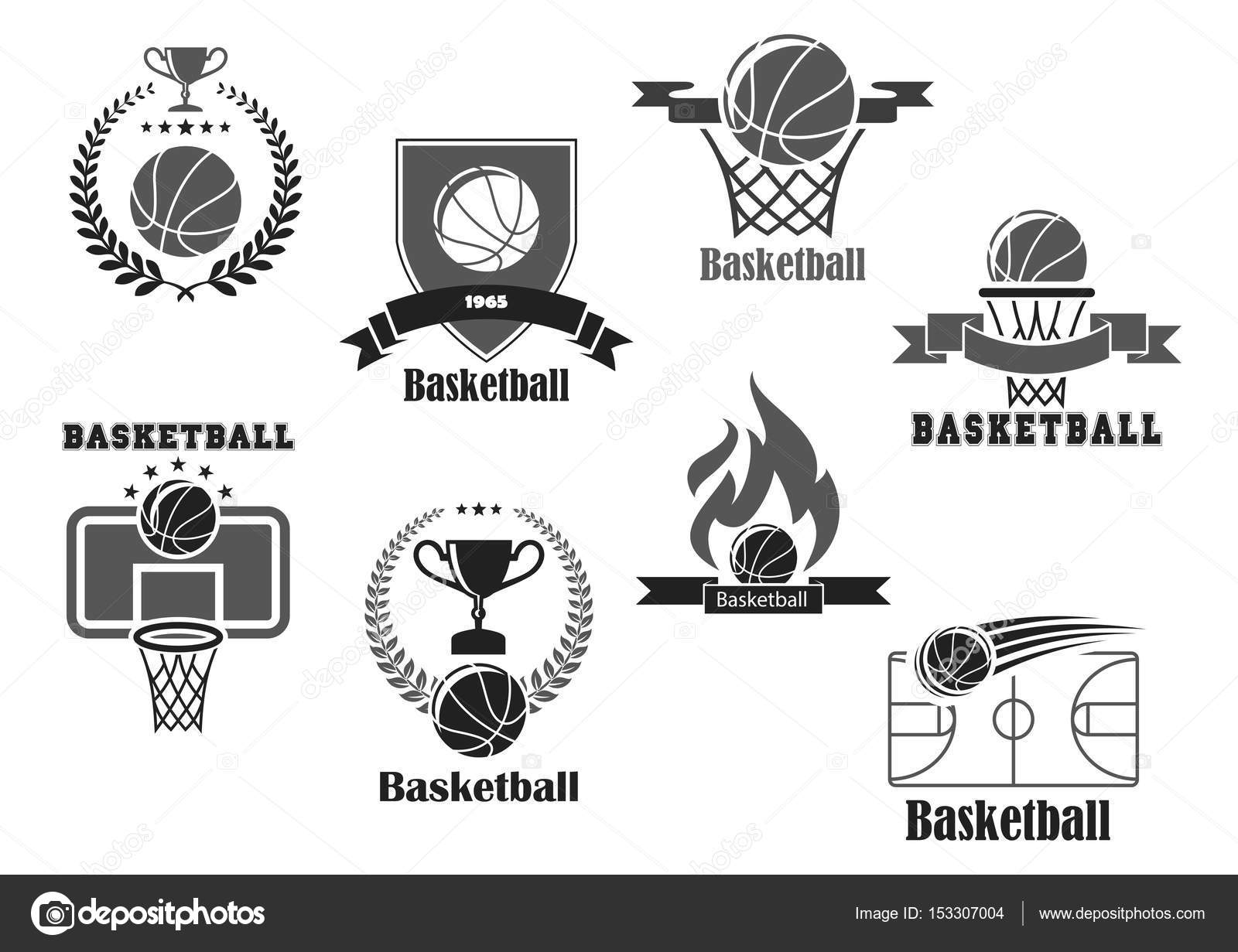 Iconos vectoriales del premio club de campeonato de baloncesto Vector ...
