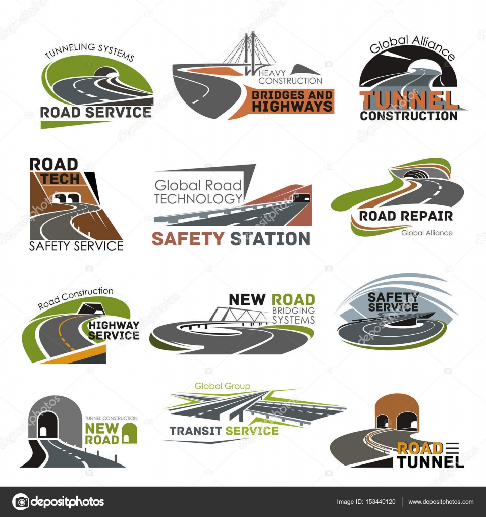 Road and highway construction icon set Stock Vector Image by ...