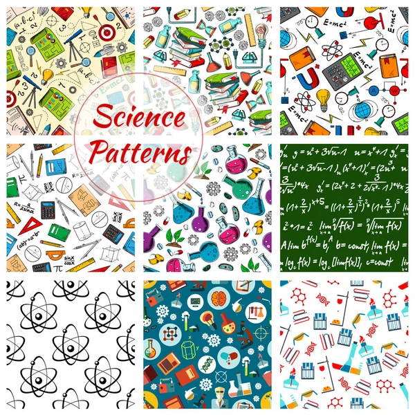 Science, research and education seamless patterns Stock Vector Image by ...