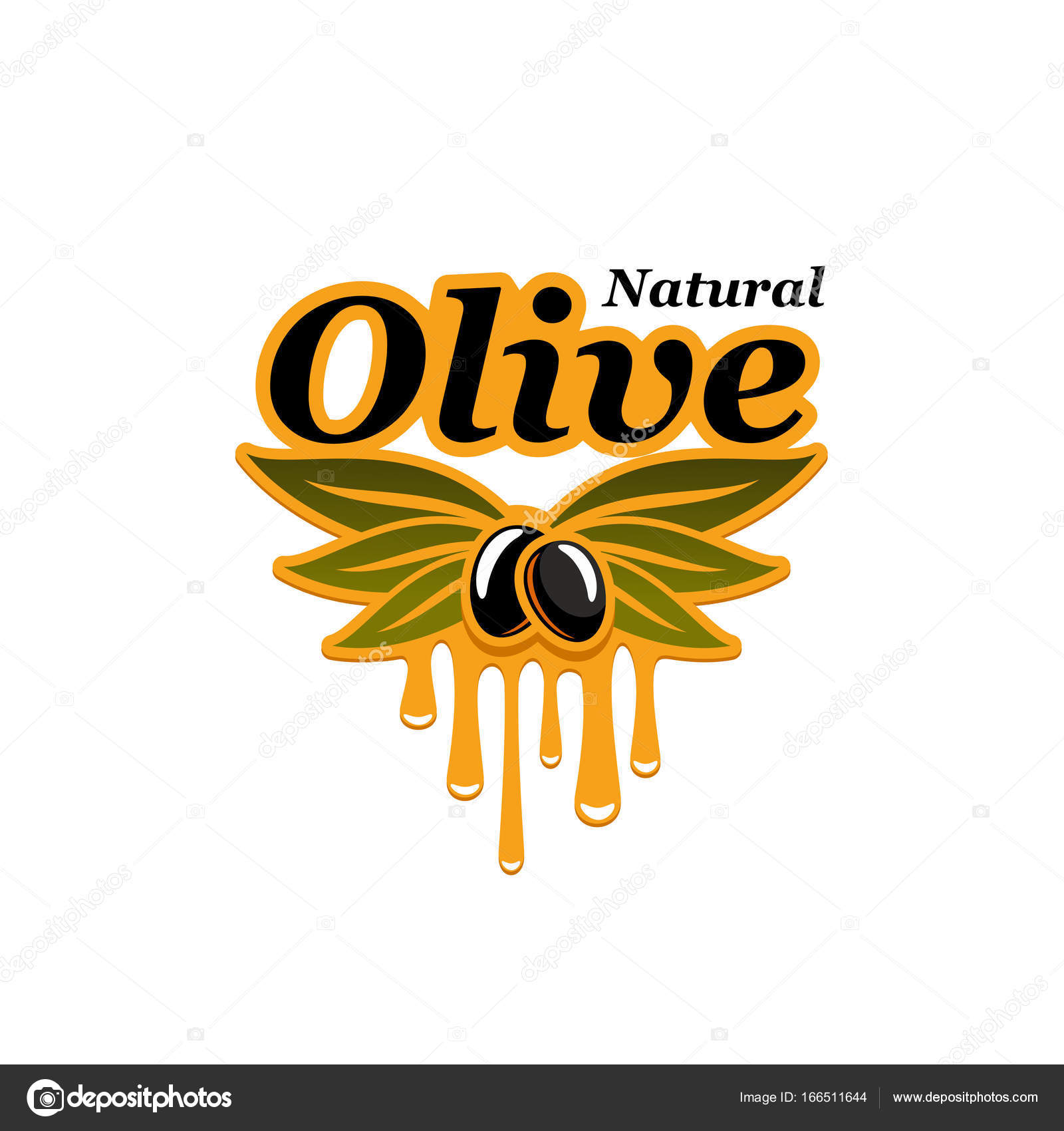 Olive icon for oil label and food packaging design Stock Vector by ...