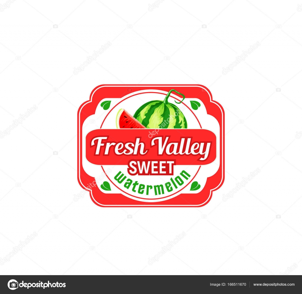 Watermelon fruit label for food and drink design Stock Vector Image by ...