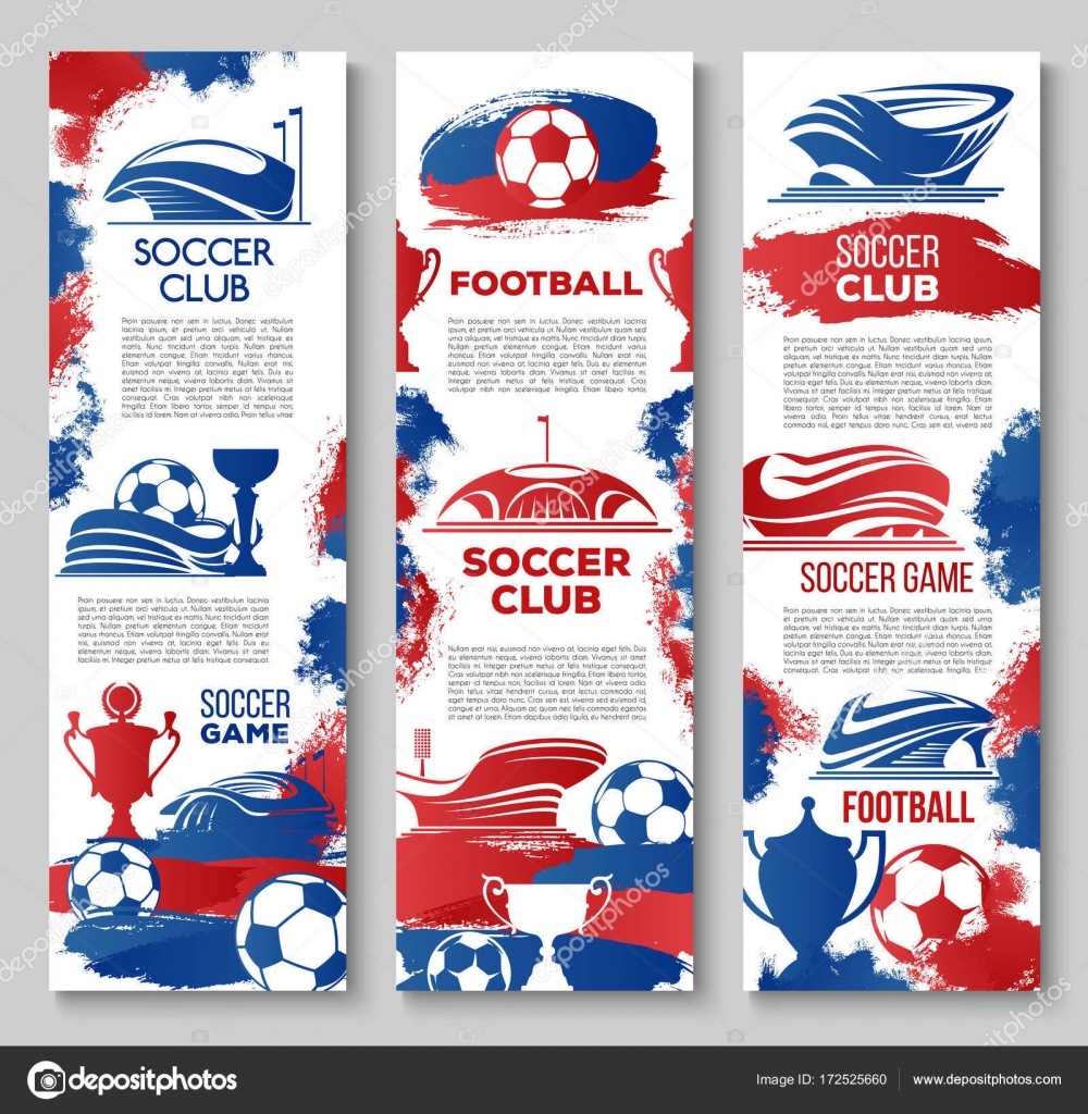 Vector banners for soccer or football game club Stock Vector Image by ...