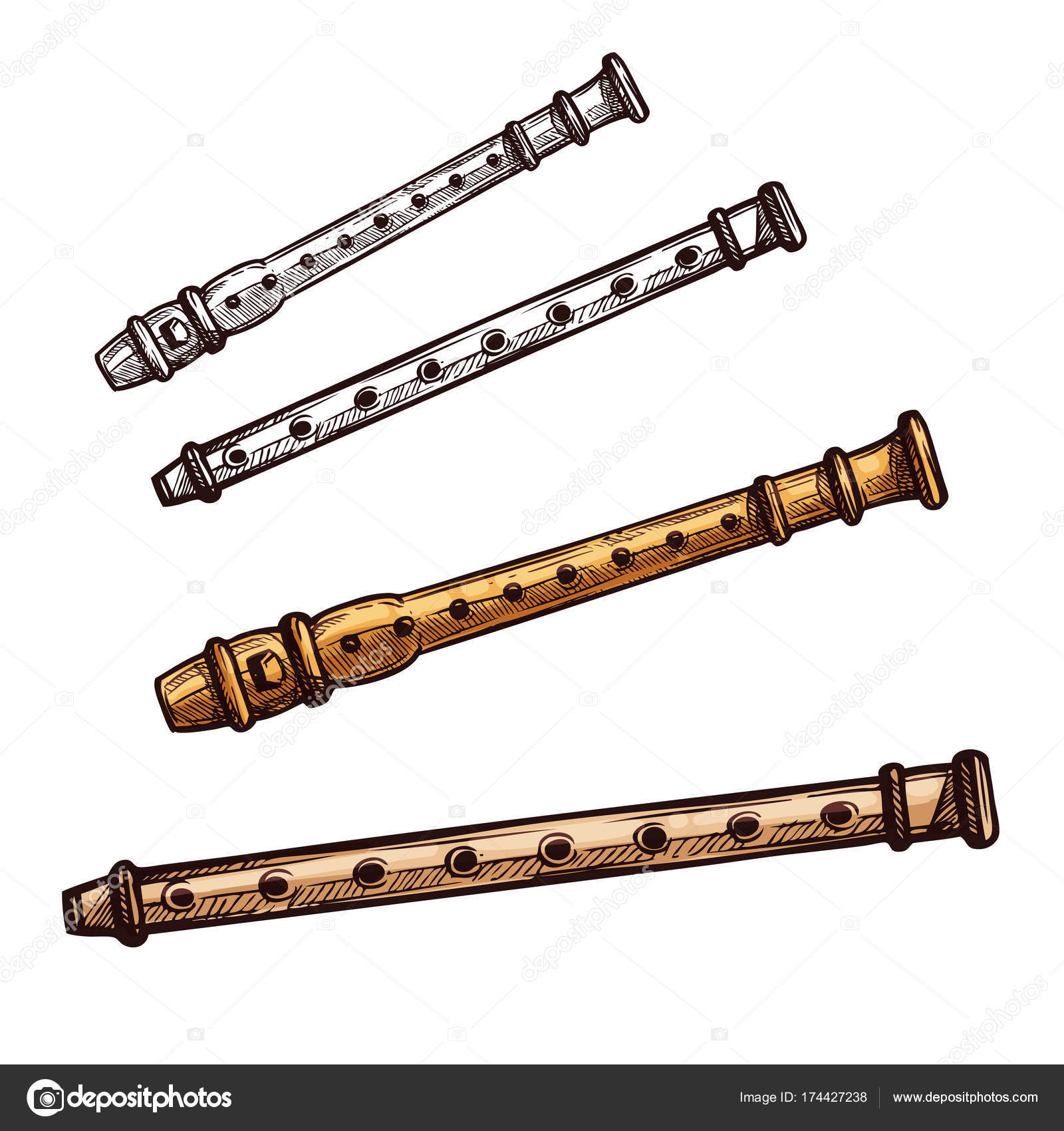 Woodwind Instruments Drawing