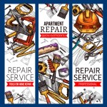 House repair and renovation banner with tool Stock Vector Image by ...