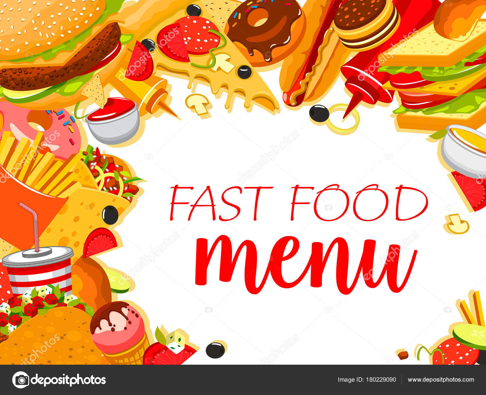 Fast Food Menu Background