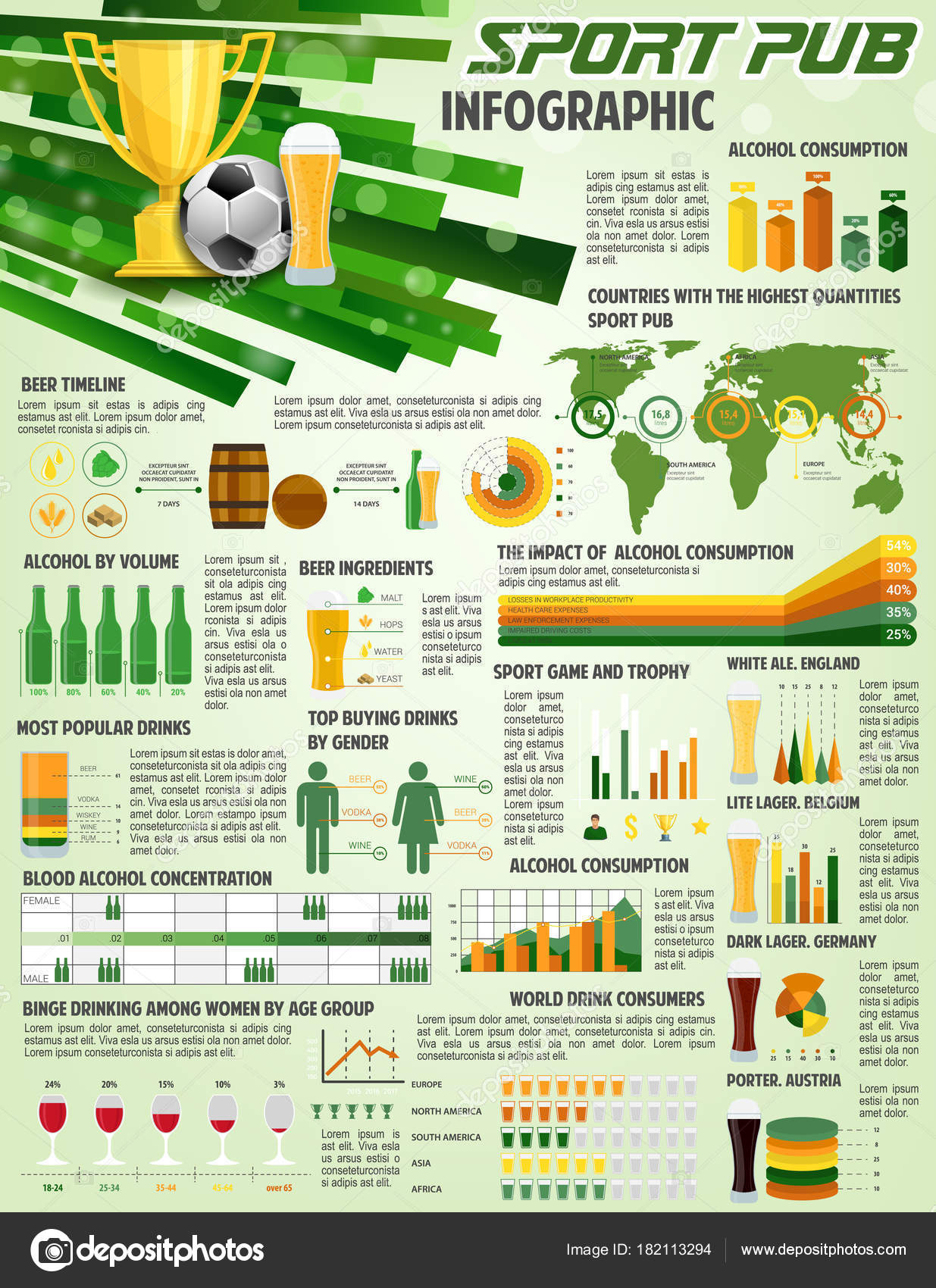 Vector infographic for soccer football pub ⬇ Vector Image by ...
