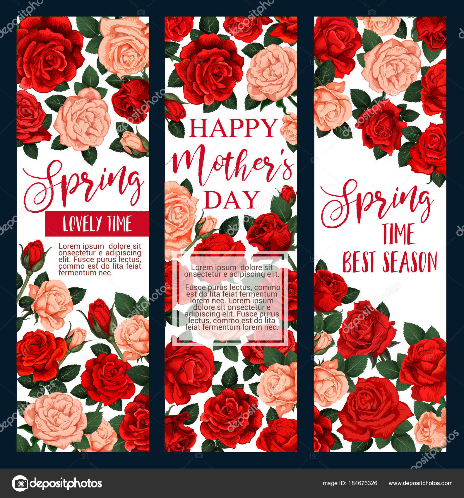 Mother Day flower greeting card for Spring Holiday Stock Vector Image ...