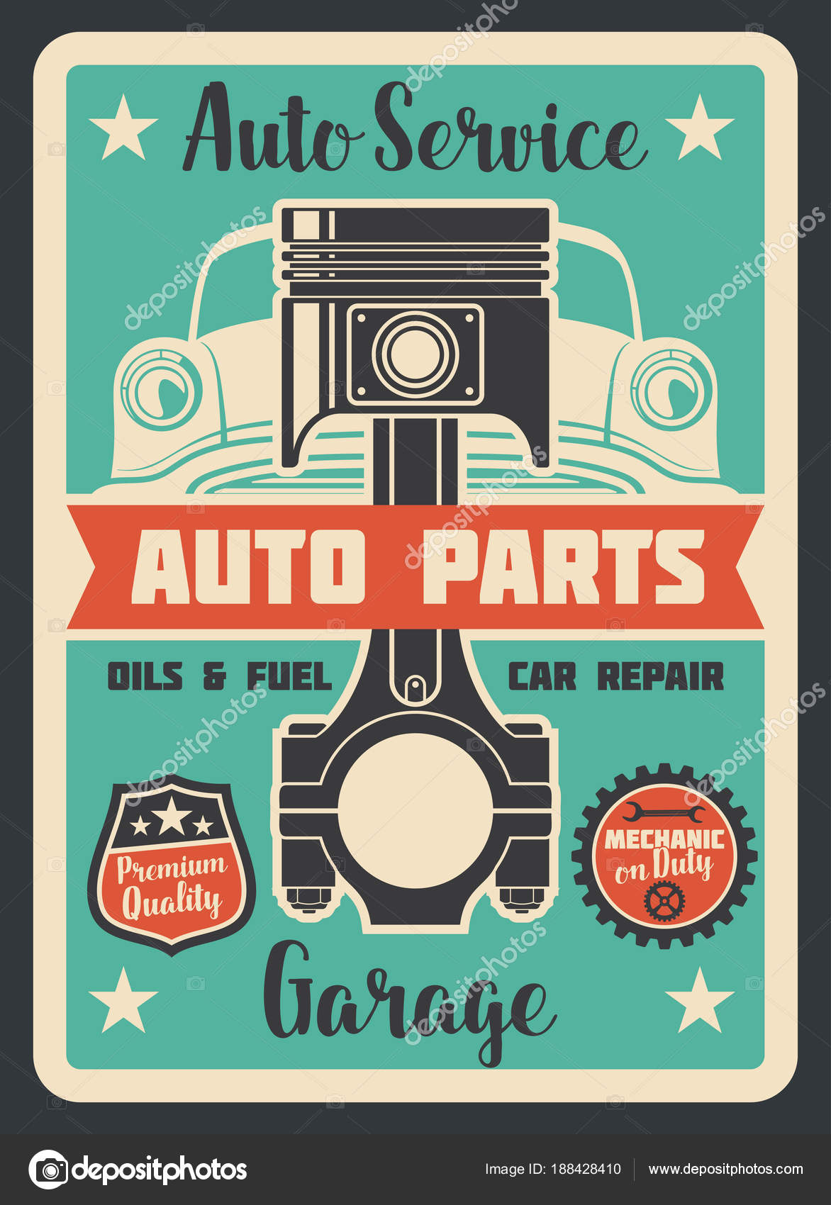Auto service vector poster Stock Vector by ©Seamartini 188428410