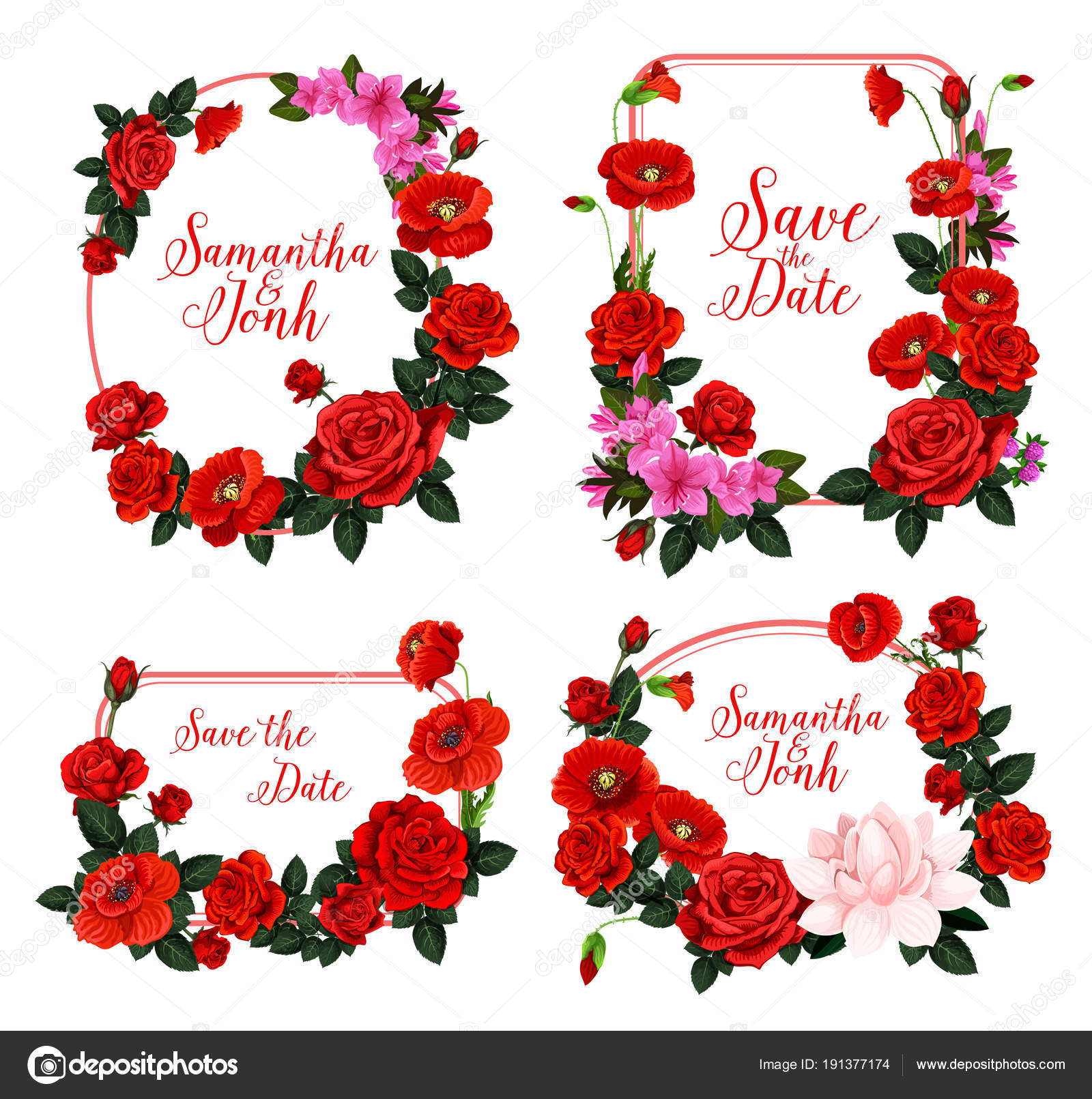 Red Border Design For Wedding