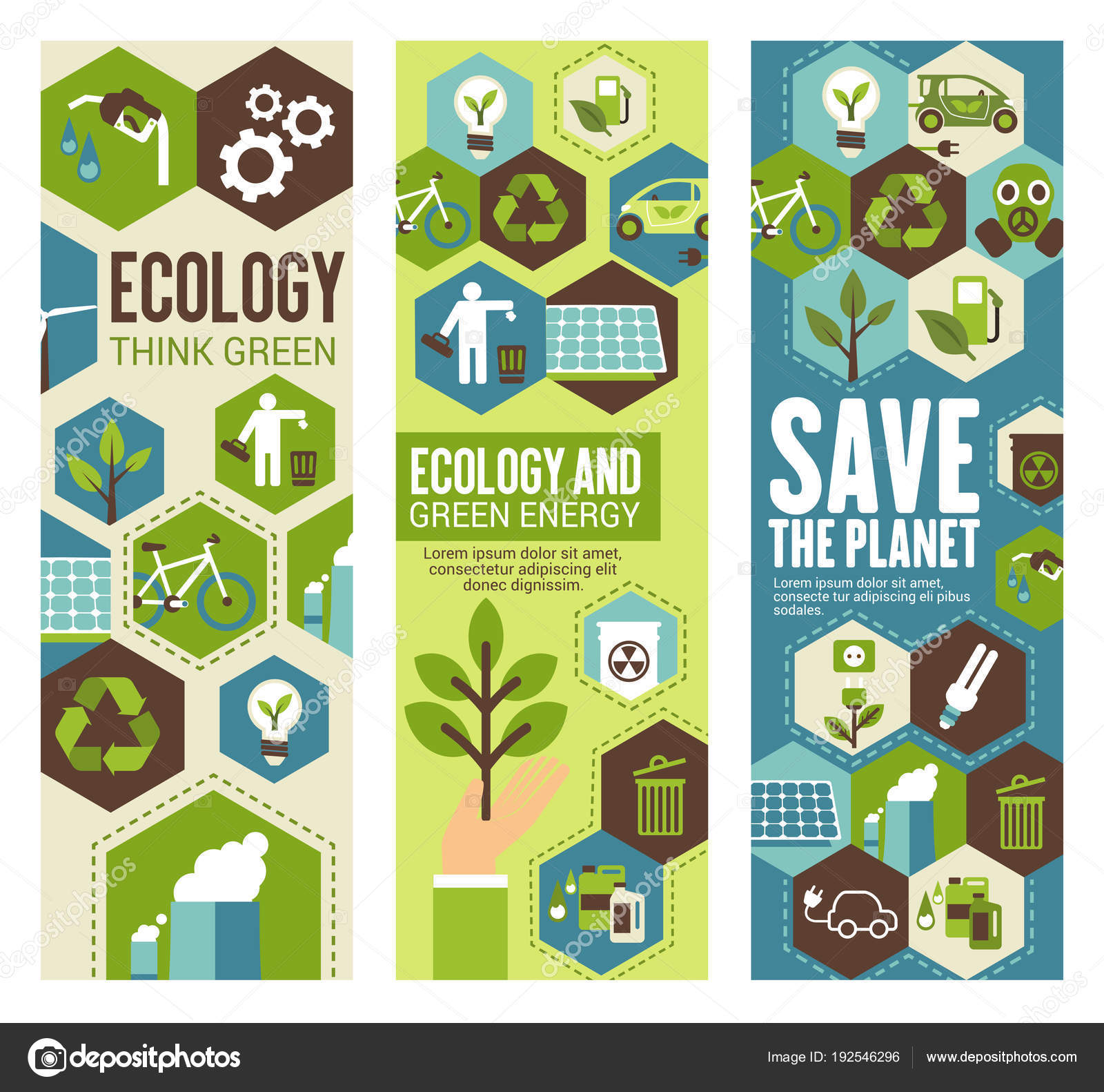 Umweltschutz-Banner für Öko-Konzept — Stockvektor © Seamartini #192546296