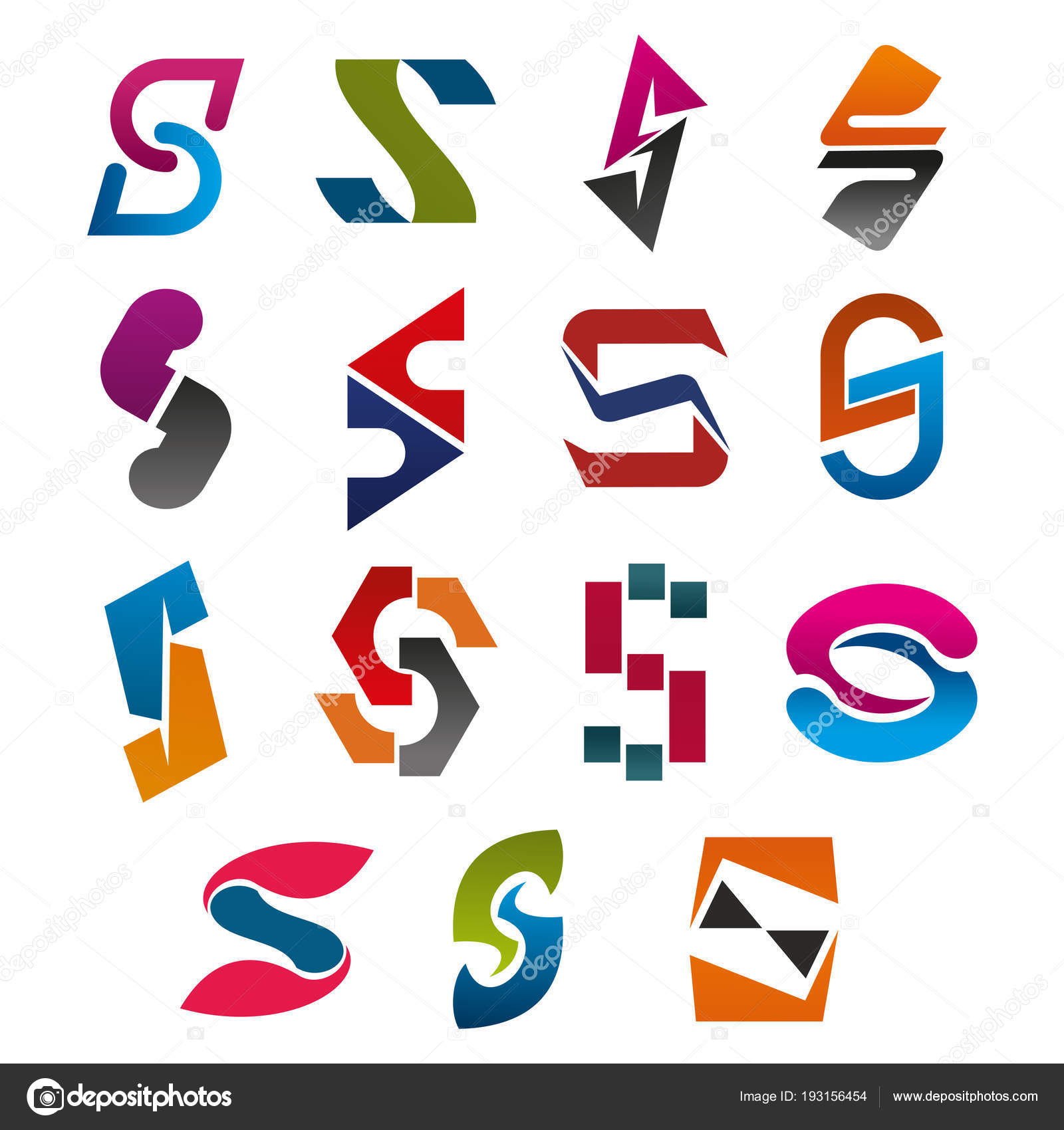 S carta vector iconos plantilla empresa nombre de la marca Vector de ...