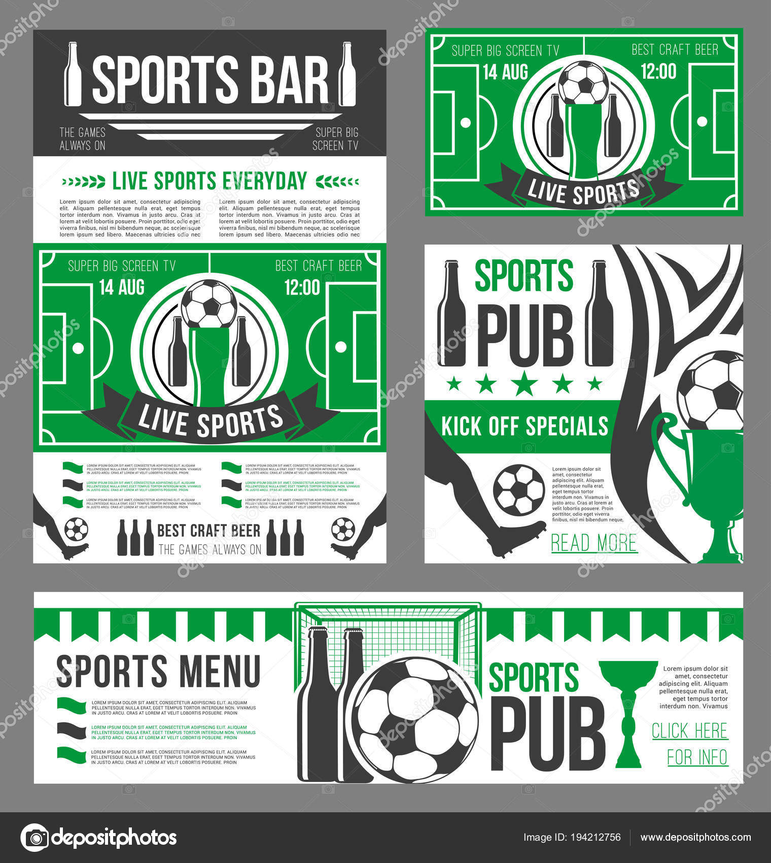 Football sport pub banner of soccer ball and beer Stock Vector Image by ...