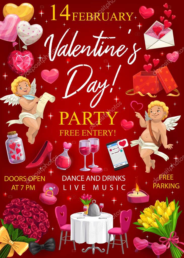 El día del amor, los símbolos de San Valentín de fiesta, el corazón 2023