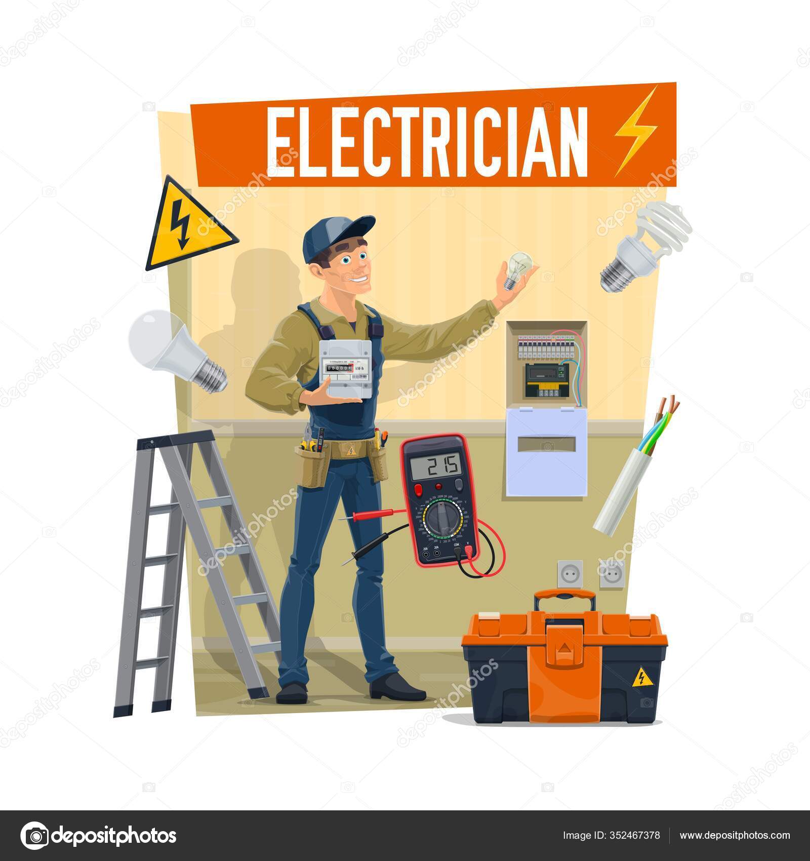 Electricians At Work Clipart