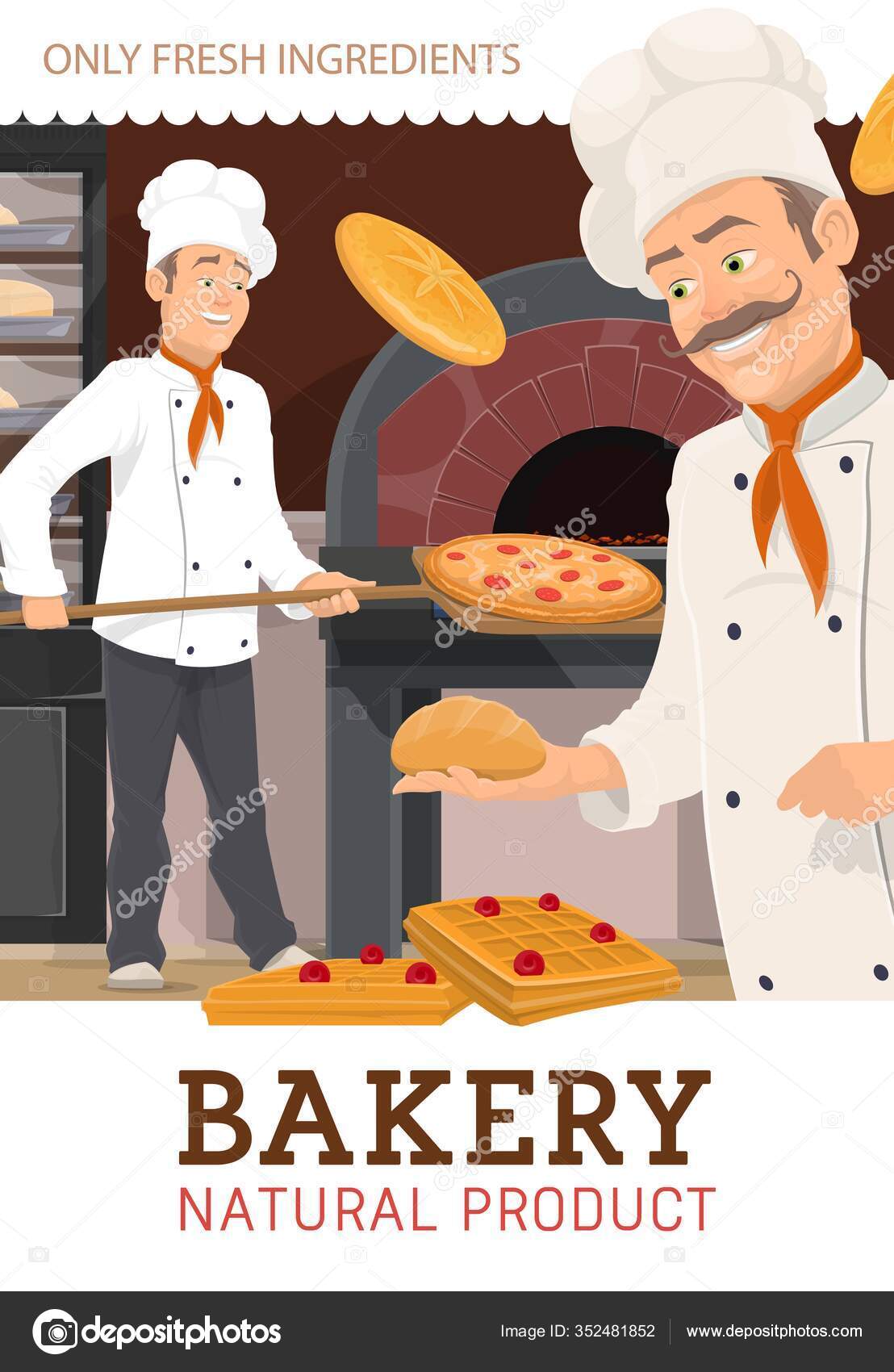 Chef De Repostería De Dibujos Animados