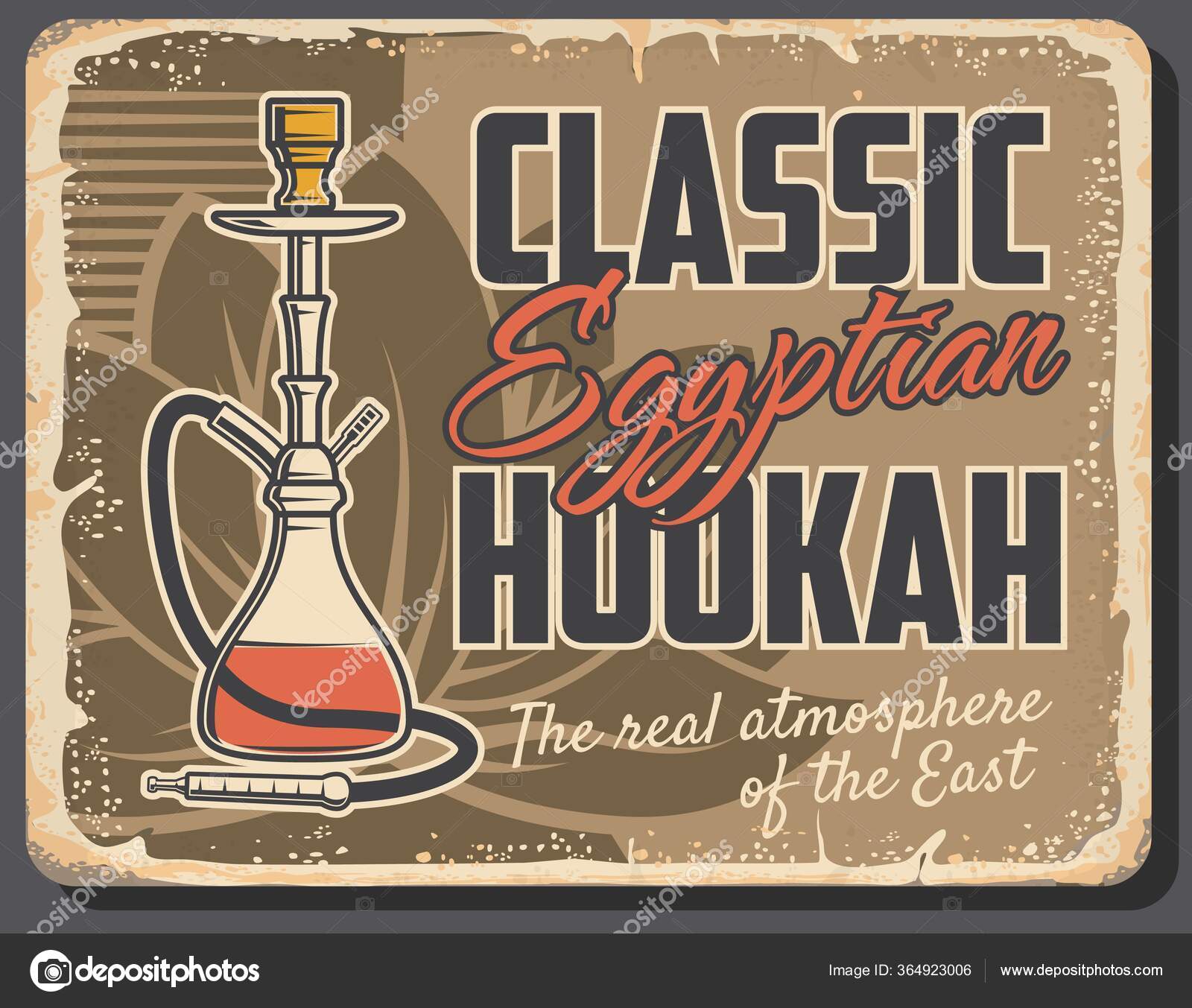 Egyptian Hookah Vector Design Arabic Tobacco Smoke Pipe Oriental Lounge ...