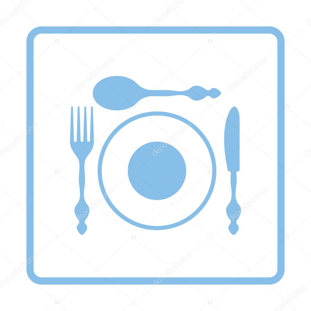 Silverware and plate icon Stock Vector Image by ©angelp #127442250