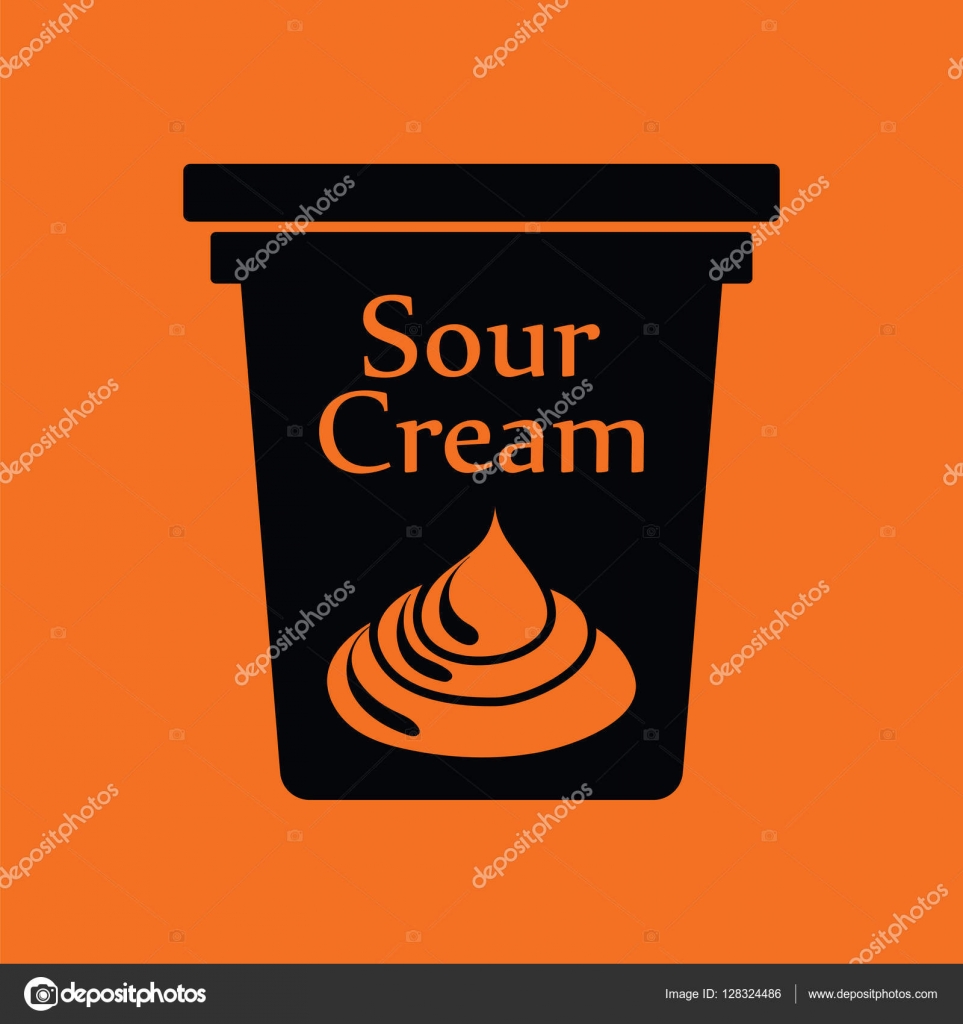 Sour cream icon Stock Vector Image by ©angelp #128324486