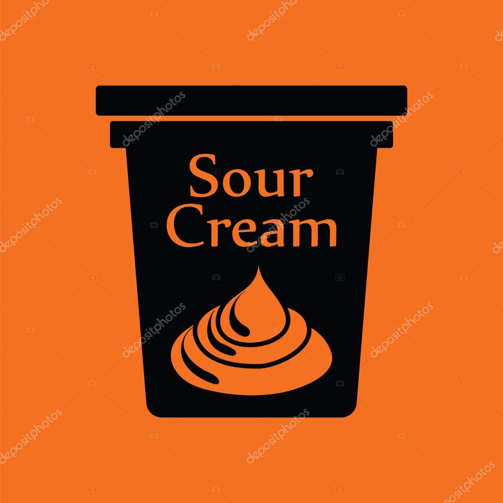 Sour cream icon Stock Vector Image by ©angelp #128324486