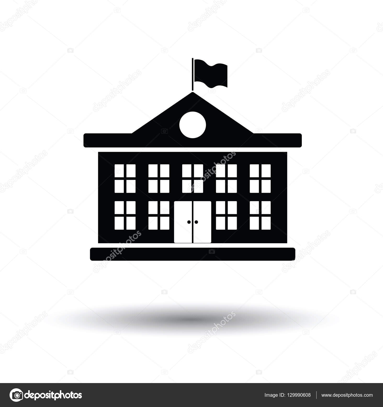 School Building Icon Vector