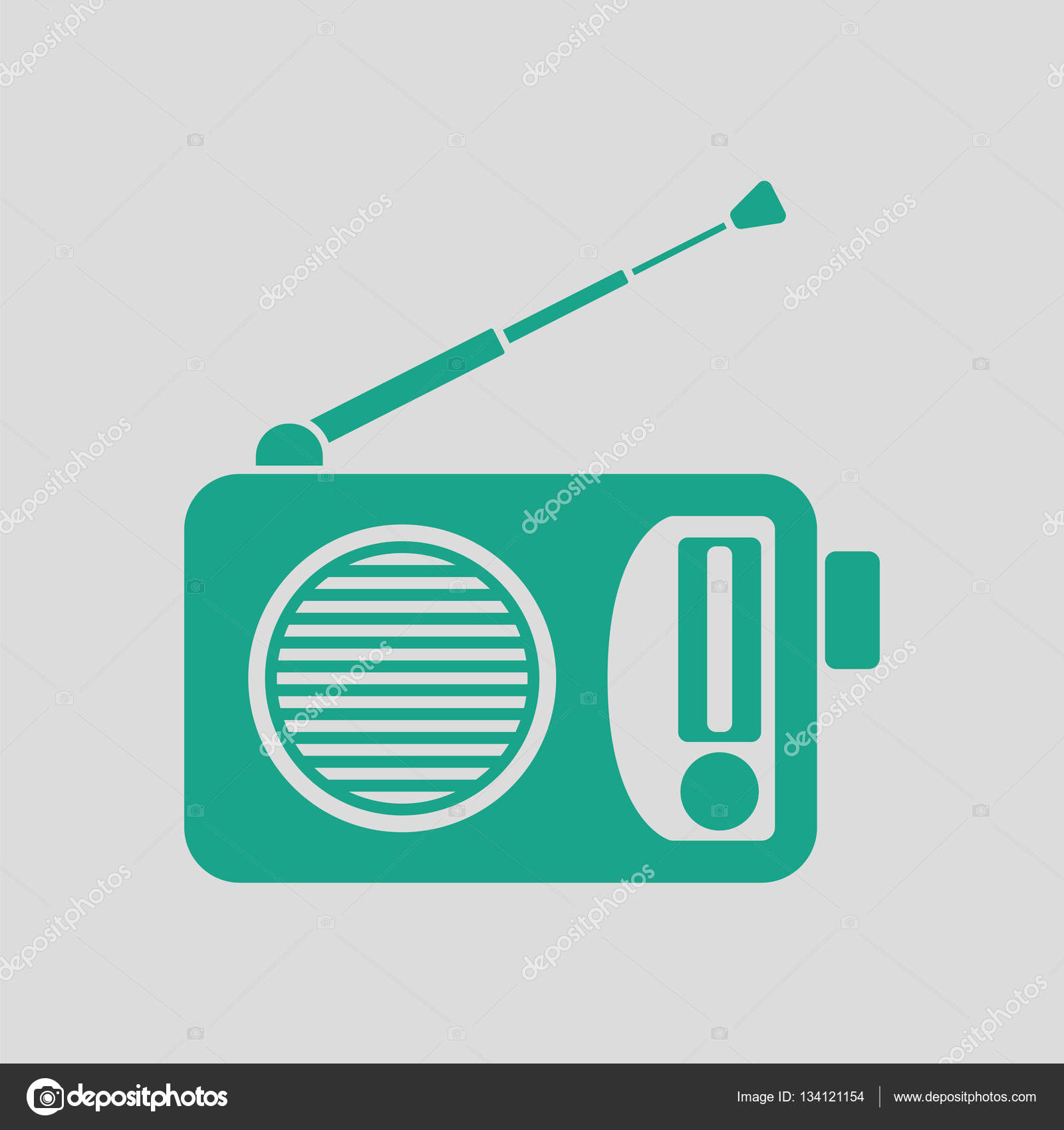 Green radio icon Stock Vector Image by ©angelp #134121154