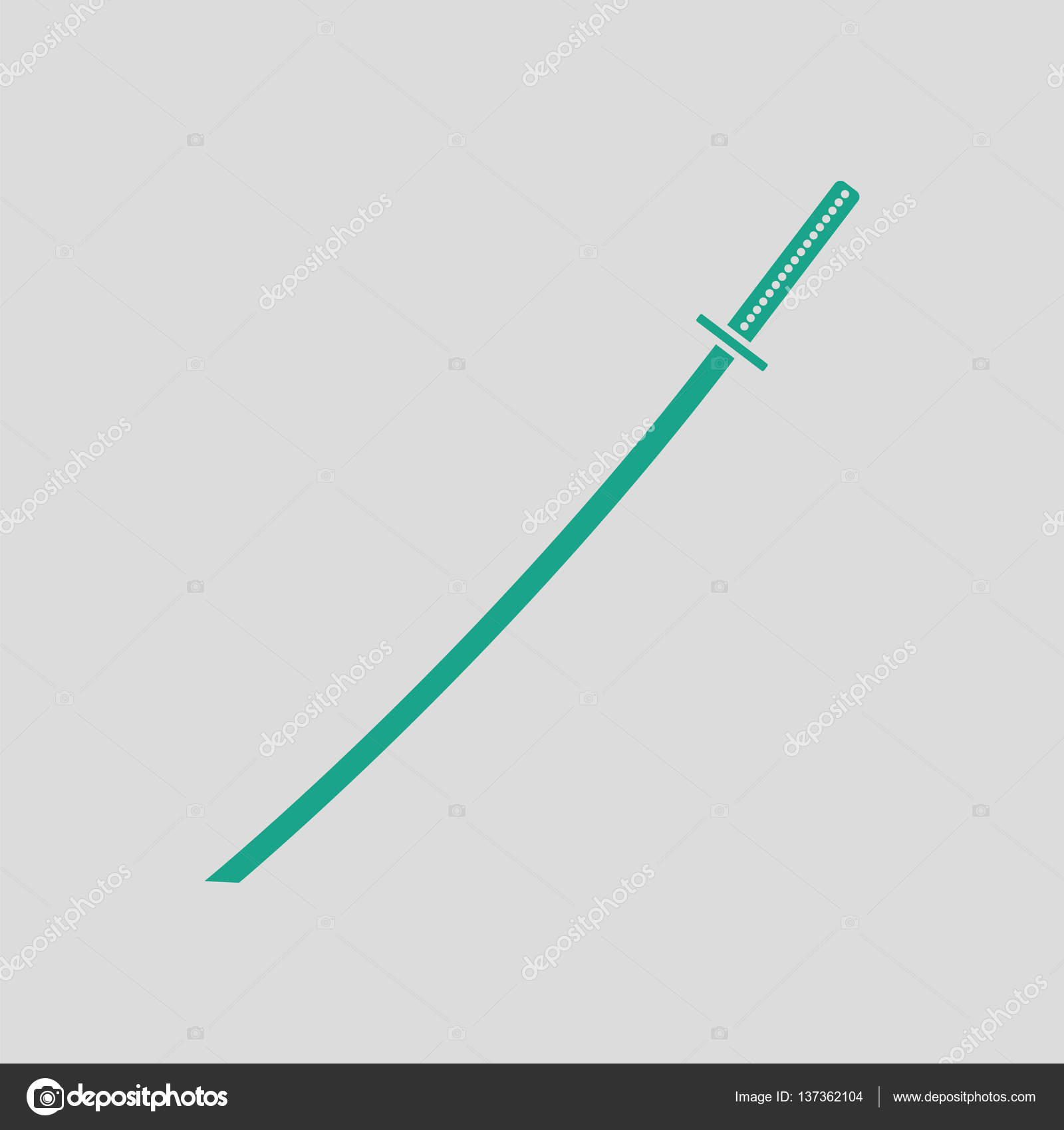 Japanese sword icon Stock Vector Image by ©angelp #137362104