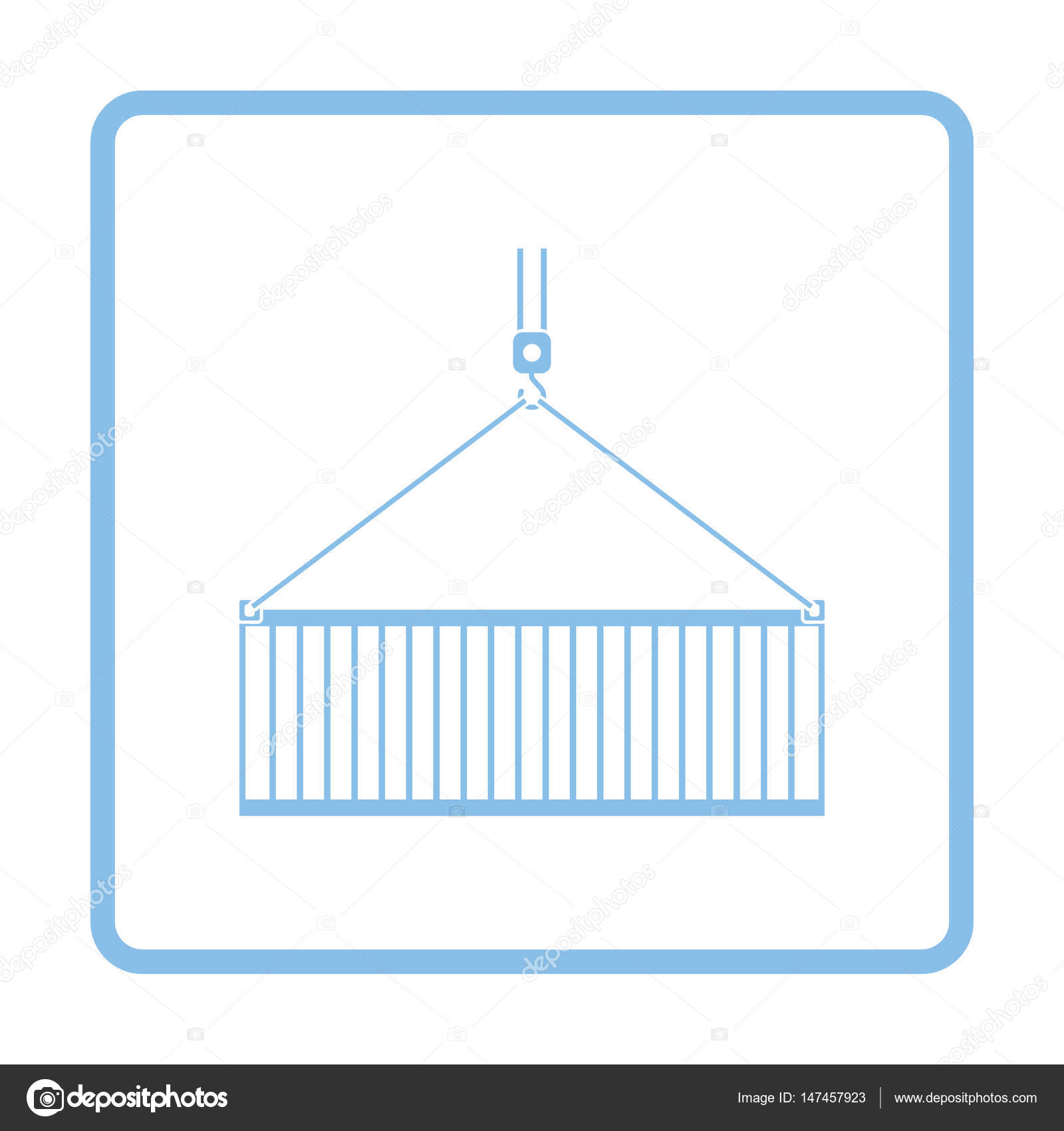 Grúa gancho elevador contenedor Vector de stock #147457923 de ©angelp