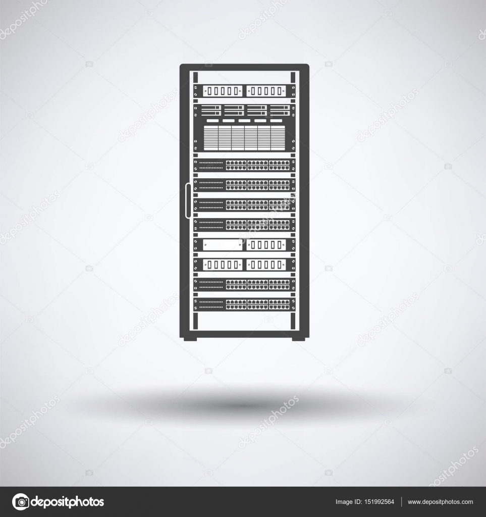 Server rack icon Stock Vector by ©angelp 151992564