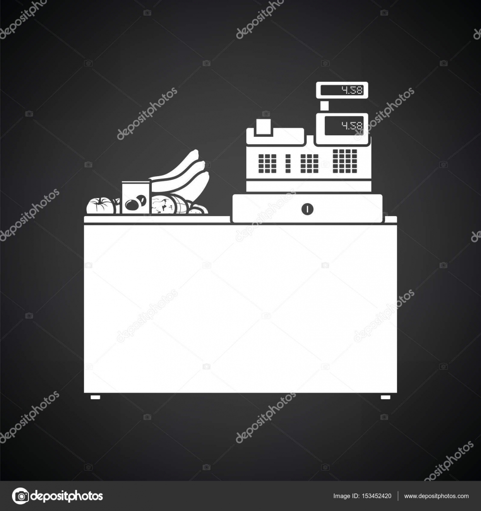 Supermarket store counter desk icon Stock Vector by ©angelp 153452420